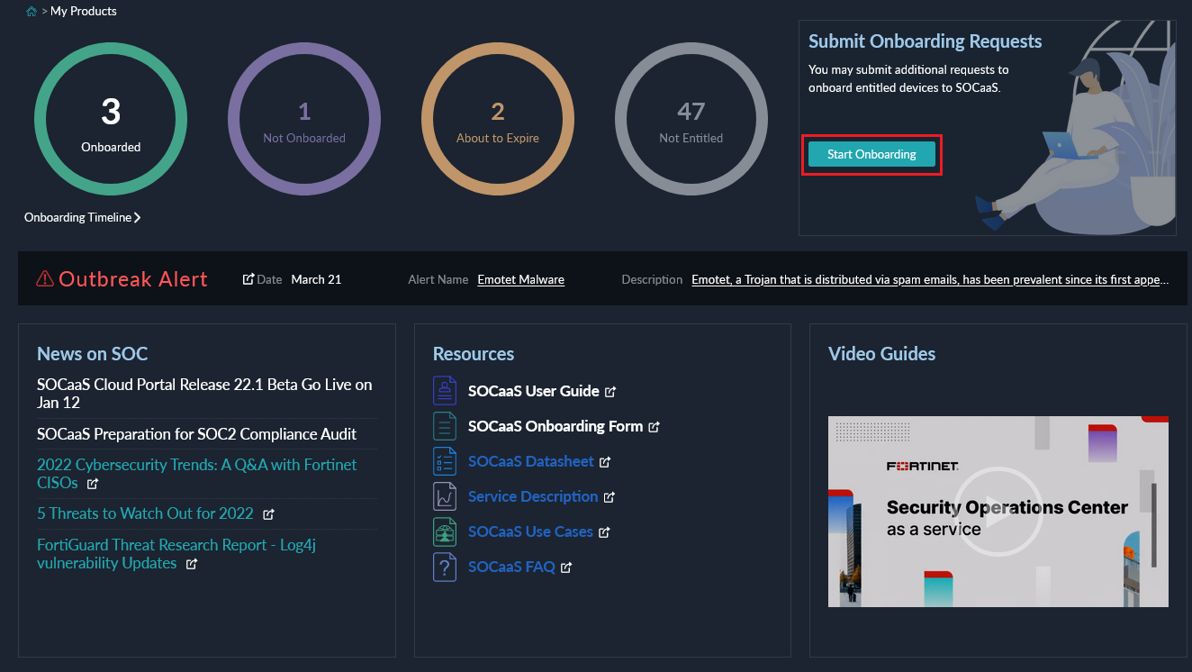 Additional device onboarding | SOCaaS 24.2.0 | Fortinet Document Library